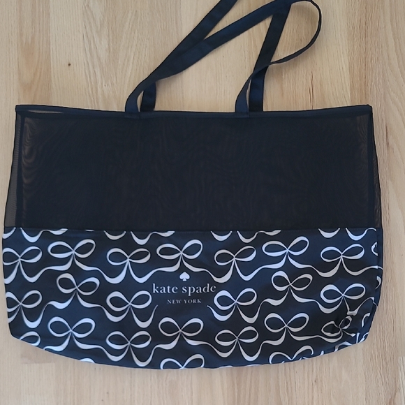 kate spade | Bags | Kate Spade Black And White Bow Pattern Shopping ...